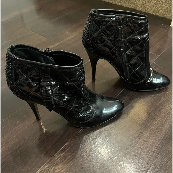 Burberry | Shoes | Burberry Black Patent Leather Booties | Poshmark